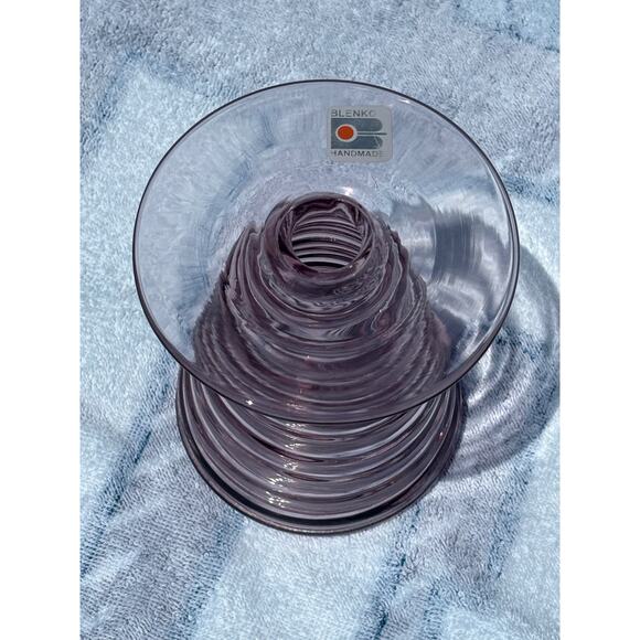 BLENKO | Accents | Blenko Art Glass Ribbed Coneshaped Vase Flat Top ...